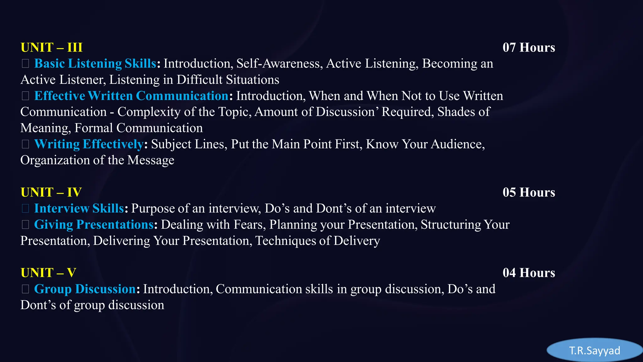 Unit - I Communication Skills. B.pharmacy and D. Pharmacy | PDF