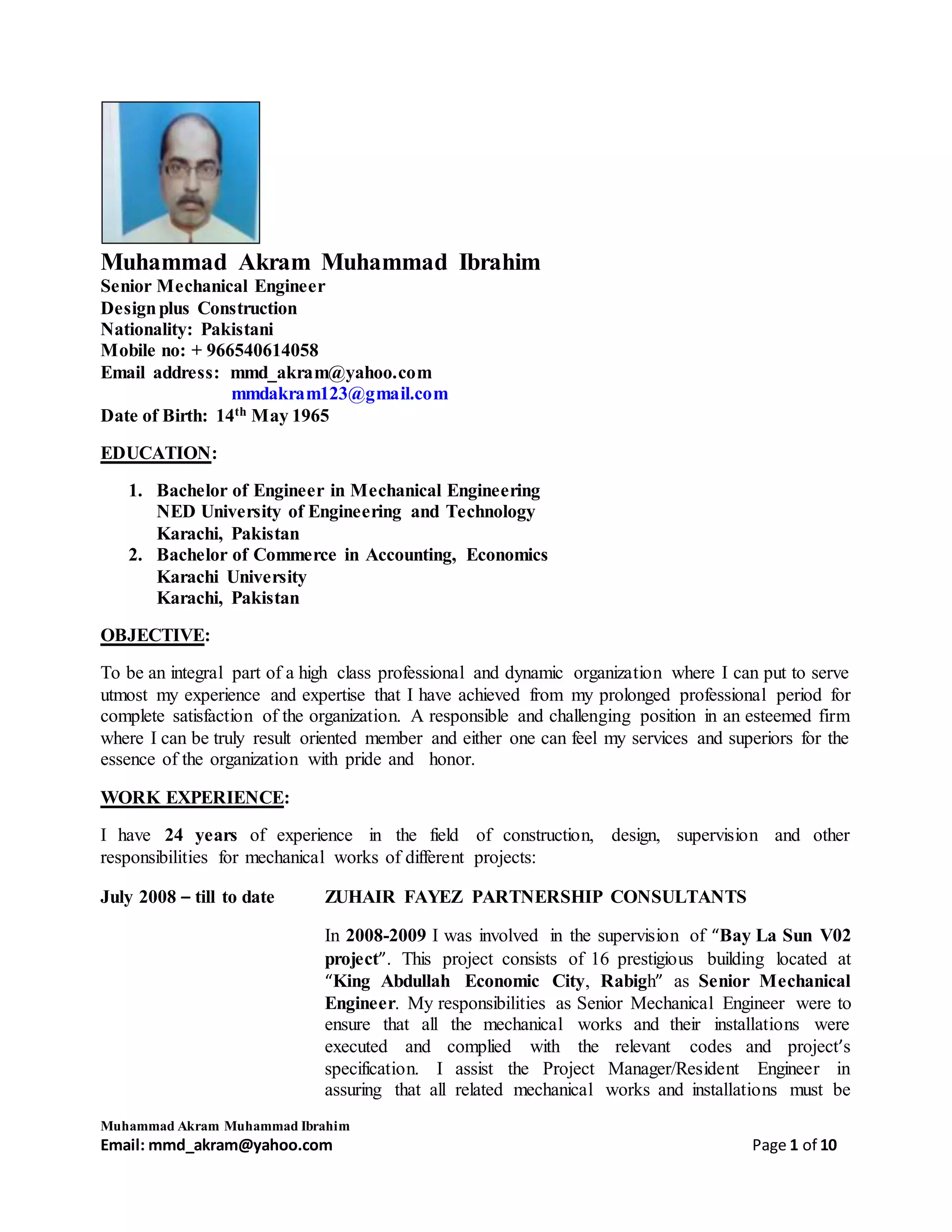 New cv of muhammad akram muhammadbrahim 12 9-17 | PDF