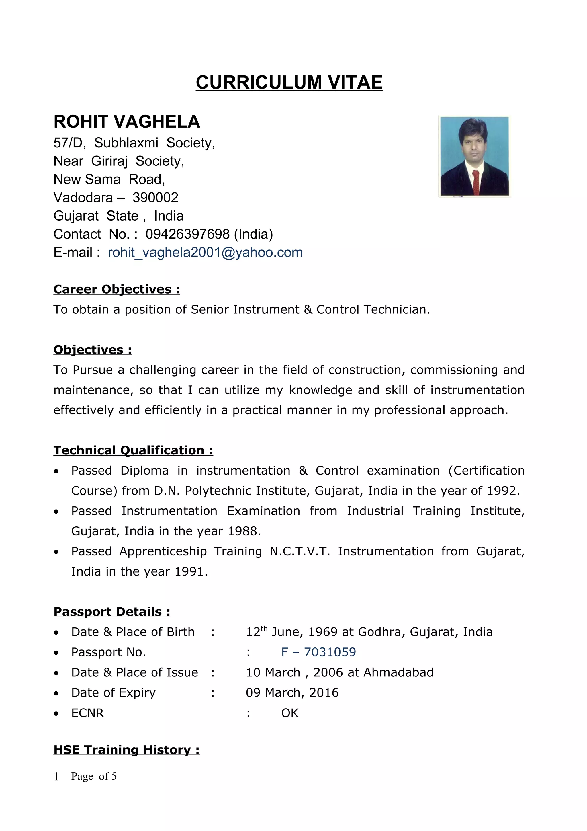 New cv rohit | DOC