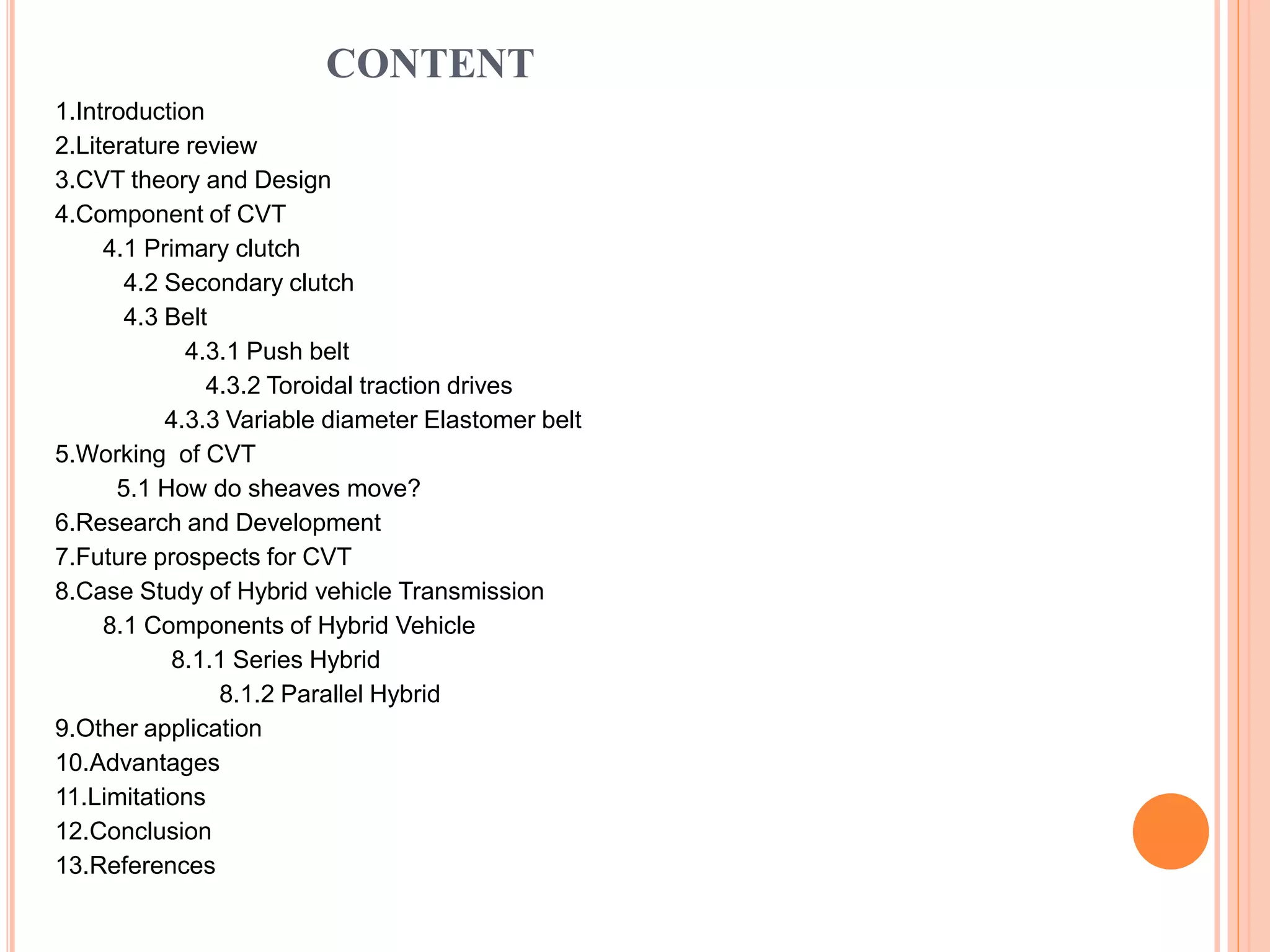 New cvt ppt | PPTX | Green Vehicles | Auto Type