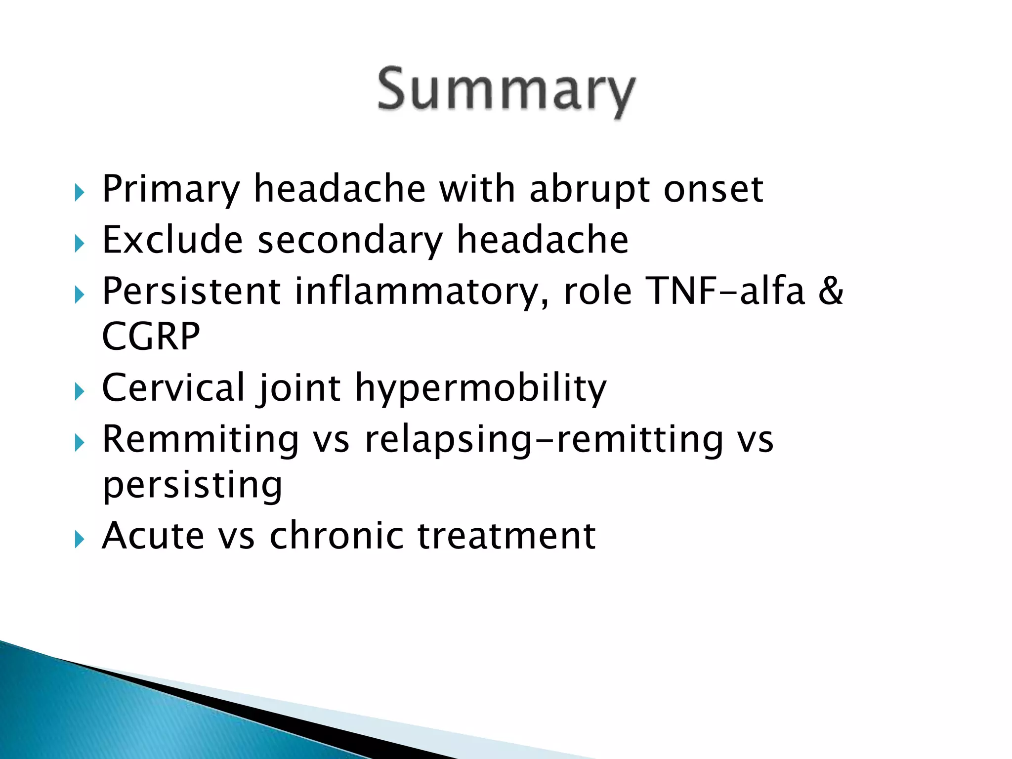 New Daily Persistent Headache | PPTX
