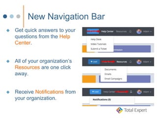 Total Expert Dashboard Features Update | PPT