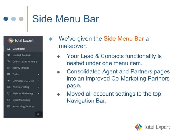 Total Expert Dashboard Features Update | PPT