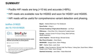 New data from giab genomes pacbio ccs | PPT