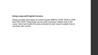 plsql tutorialhub.... | PPT