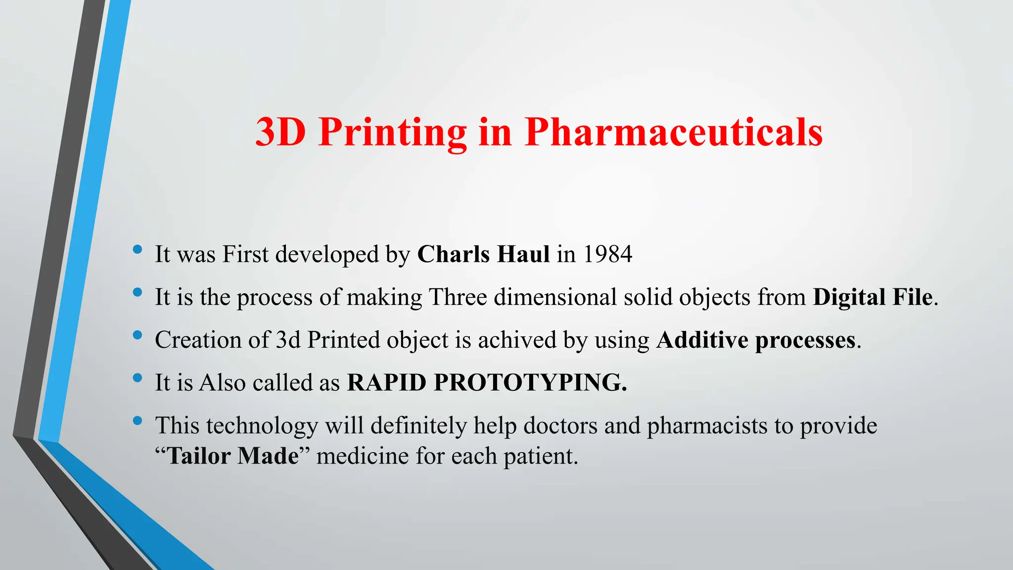3D printing drug delivery system by mukesh kapse | PPTX