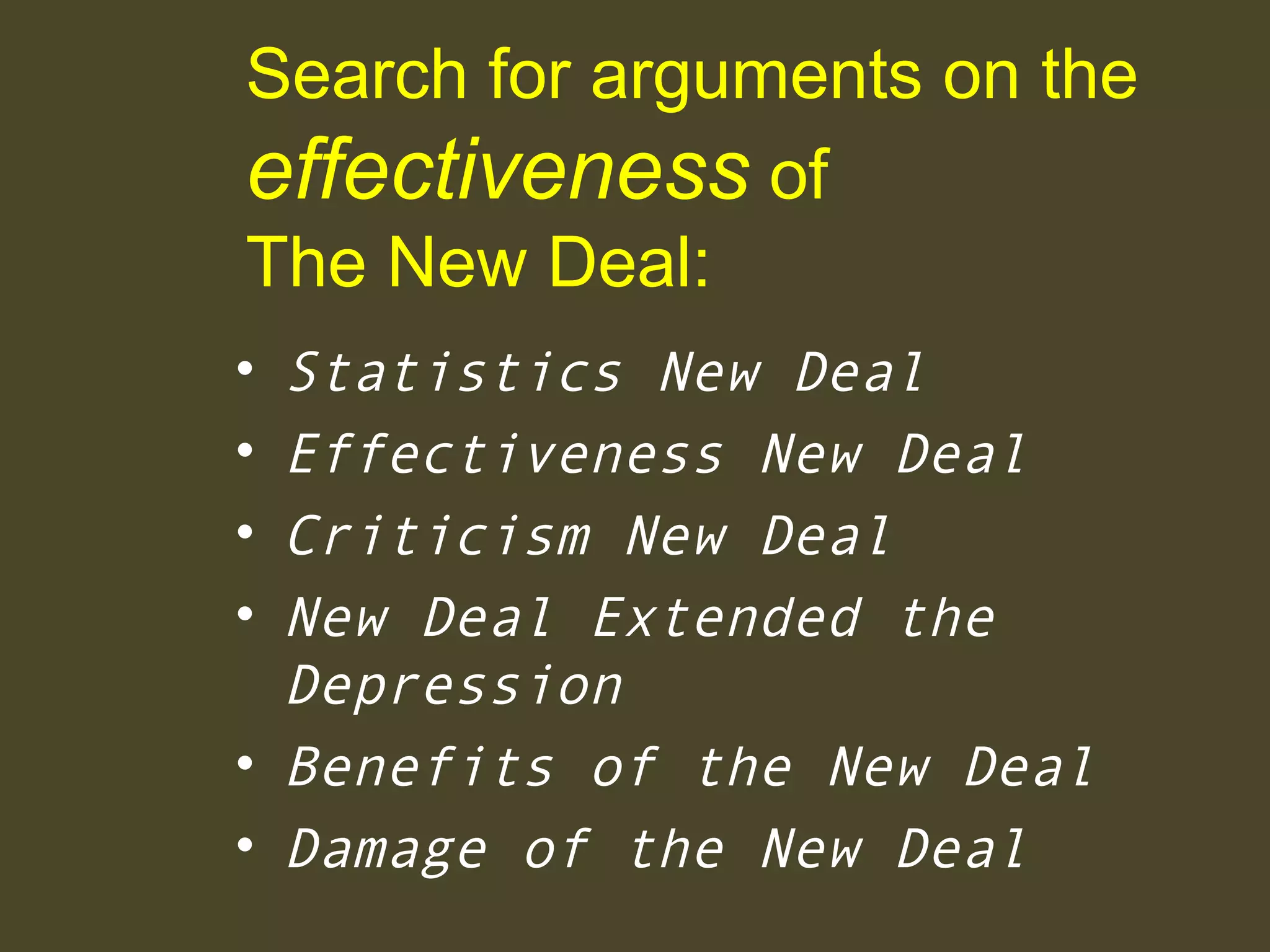 Introduction to The Great Depression and the New Deal | PPT