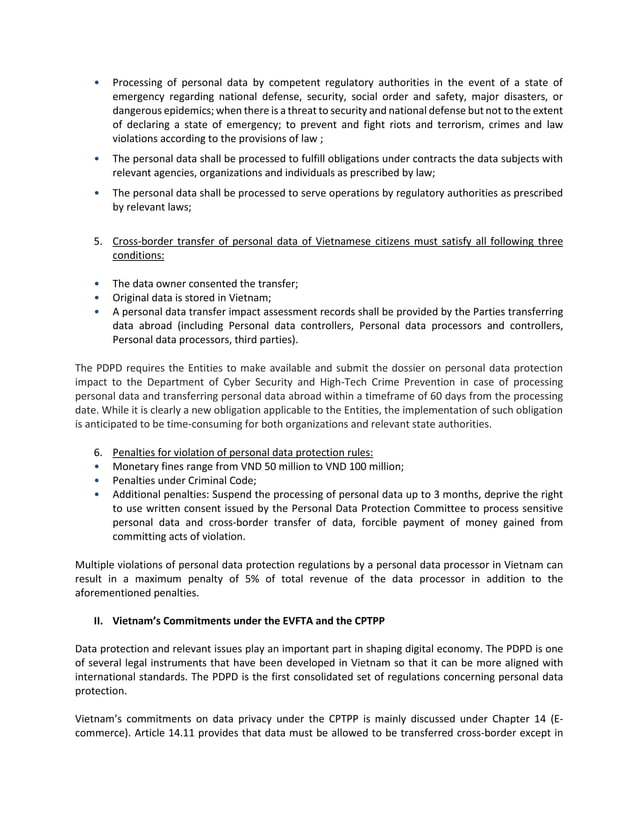 NEW DECREE ON PERSONAL DATA PROTECTION AND CROSS-BORDER PROVISION OF DATA THE BASICS AND ...