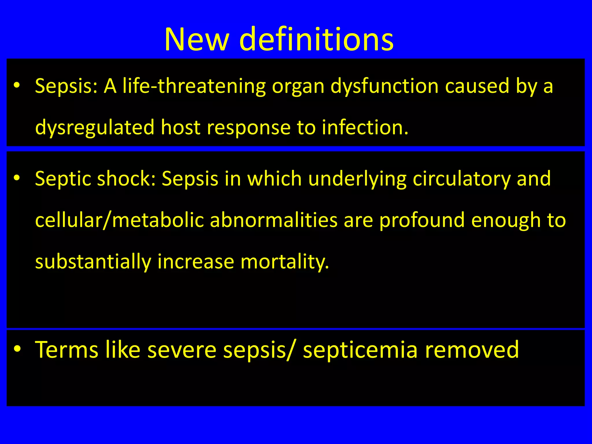 New definition of sepsis... sepsis 3 | PPT