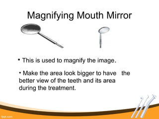 Dental equipments used by the dentist | PPT