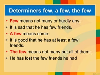 determiners for class x by Sharwan kumar | PPTX