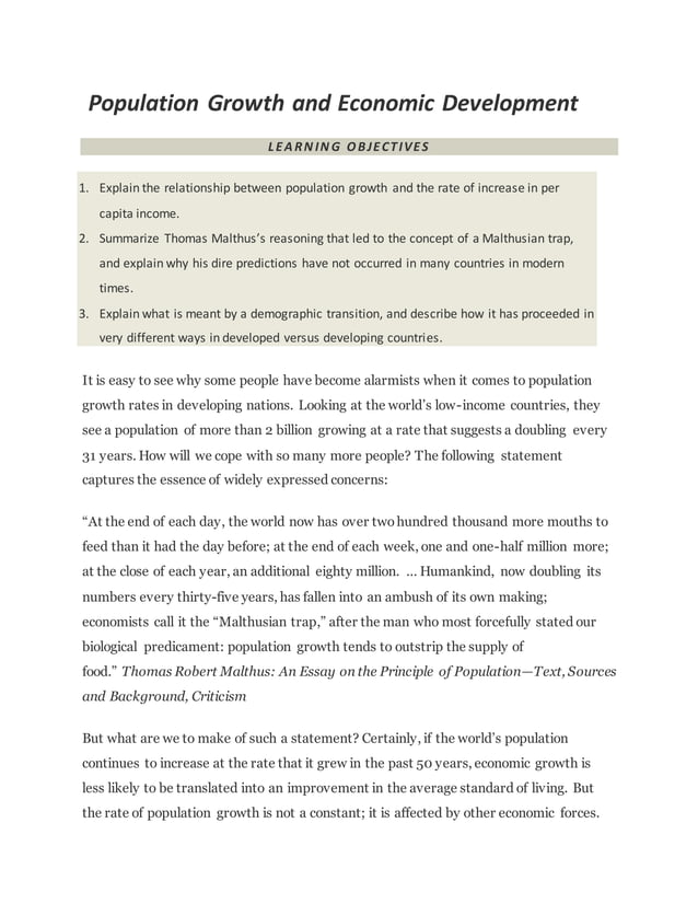 population growth and economic development | DOCX