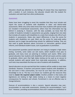 New Developments For Special Educators And Students With Disabilities | PDF