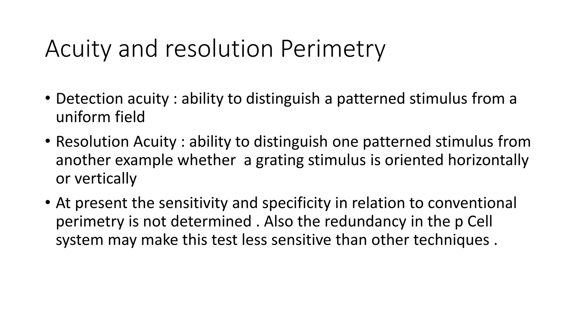 New developments in perimetry | PPTX