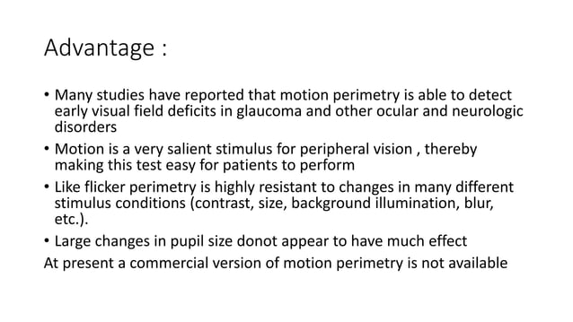 New developments in perimetry | PPTX | Eye and Vision Conditions ...