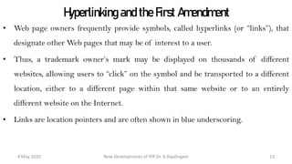 New developments of trade mark law | PPTX