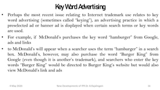 New developments of trade mark law | PPTX