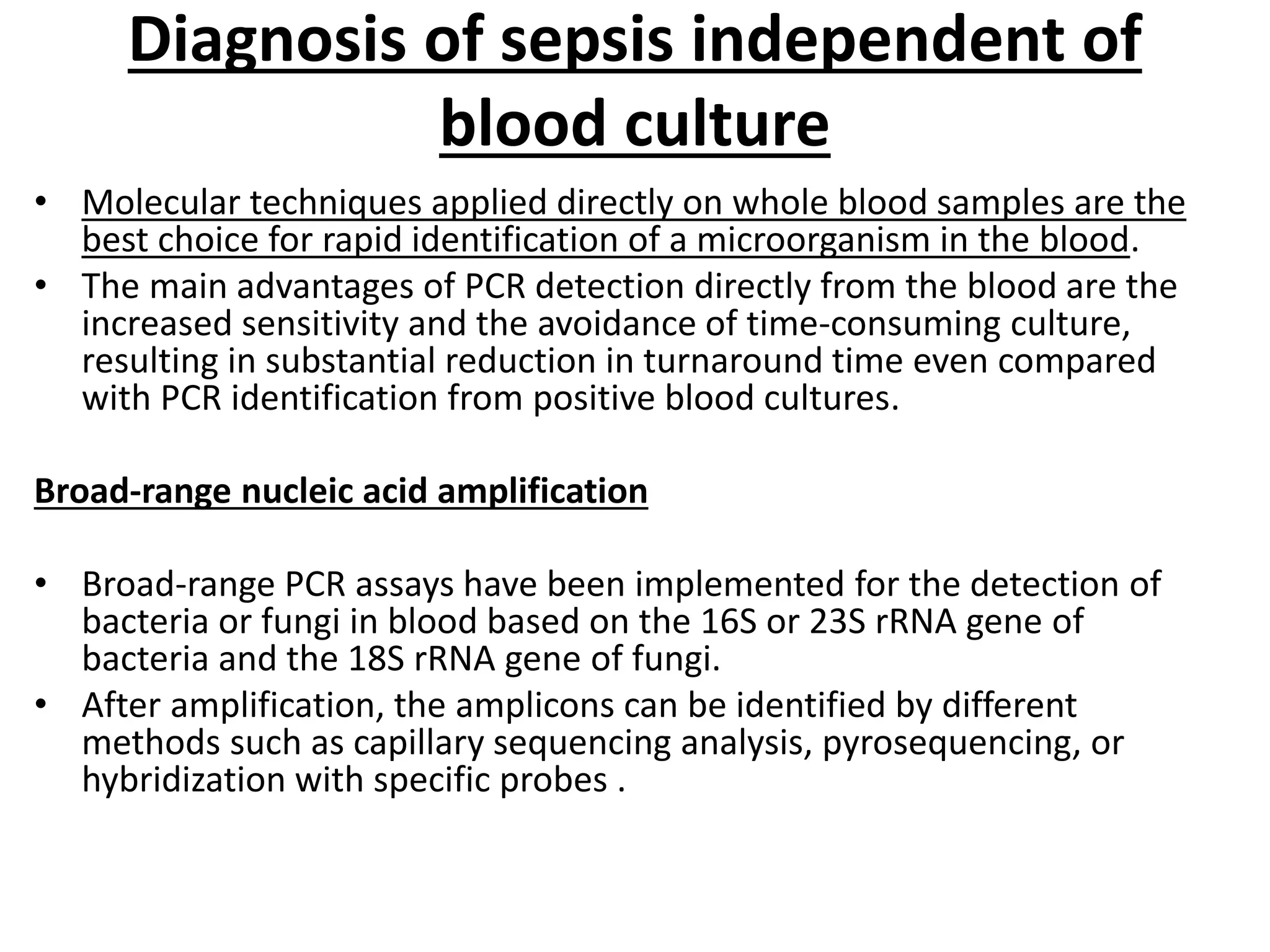 New diagnostic tests for sepsis | PPTX