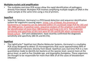 New diagnostic tests for sepsis | PPT