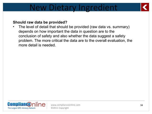 New dietary ingredient presentation | PPT