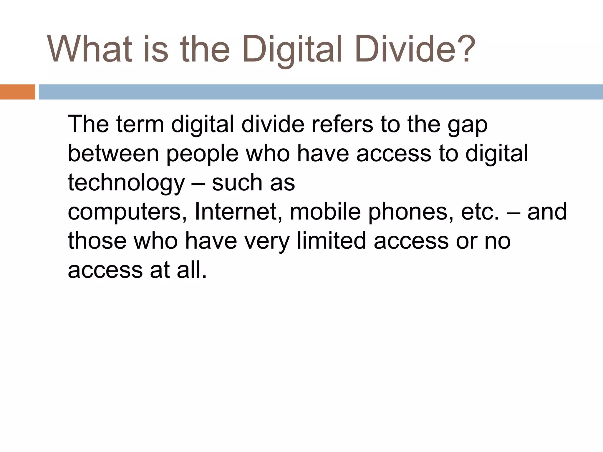 New Digital Divide Presentation | PPTX