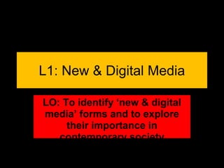 New digital media lessons | PPT