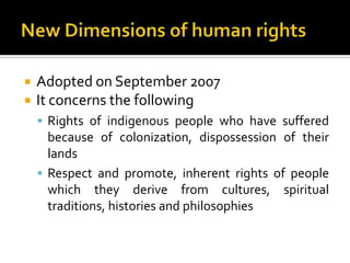 New dimensions in human rights movement | PPTX