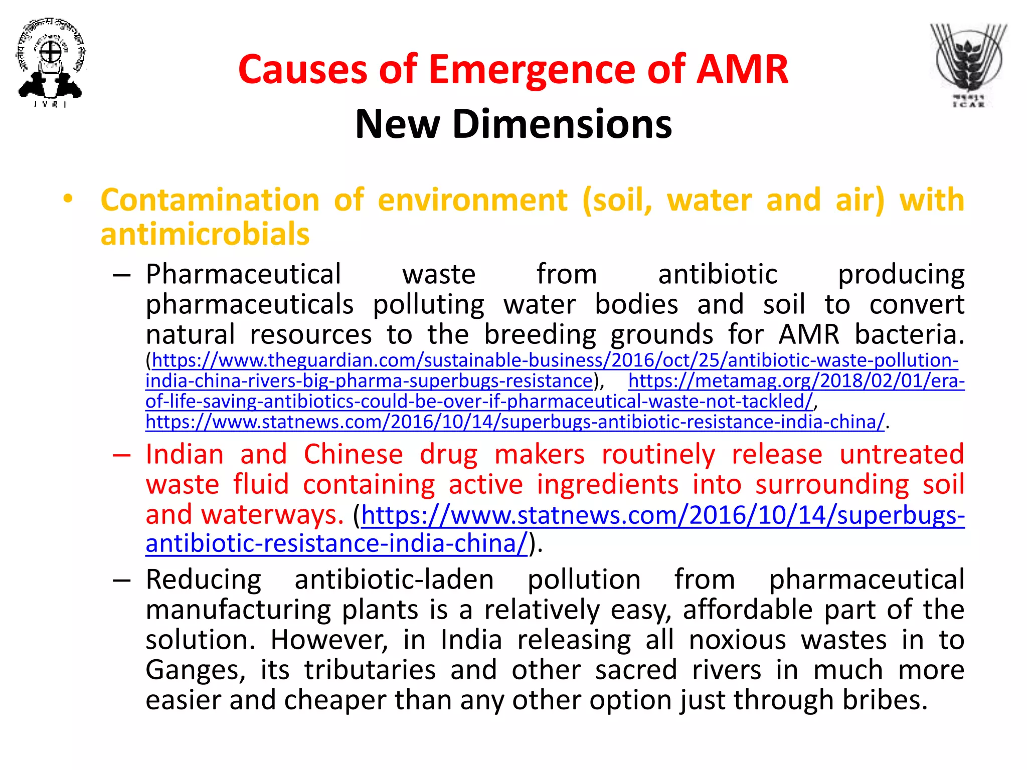 Causes of Emergence of Antimicrobial Drug Resistance: New Dimensions ...