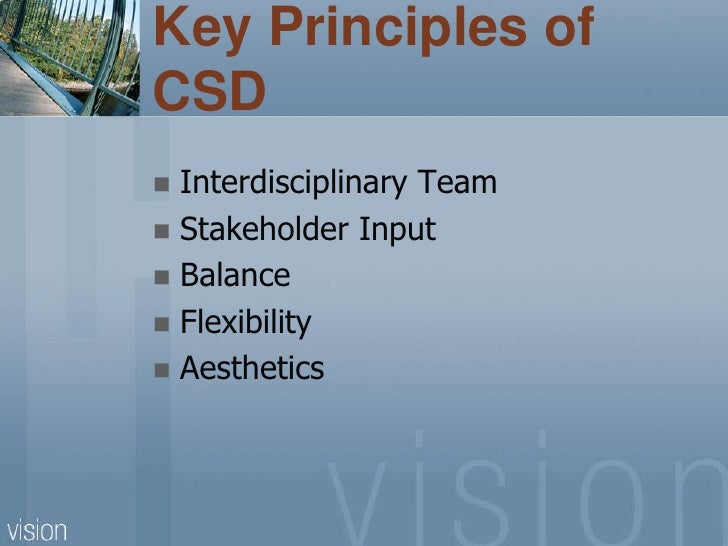 New Directions in Transportation Planning, Context Sensitive Design