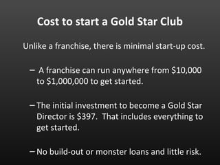 Overview of Gold Star Director opportunity | PPT | Business ...
