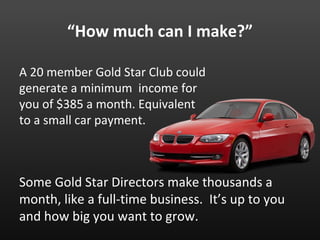 Overview of Gold Star Director opportunity | PPT | Business ...