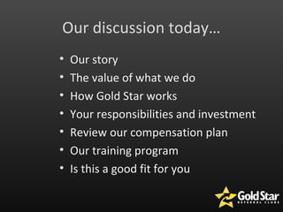 Overview of Gold Star Director opportunity | PPT | Business ...