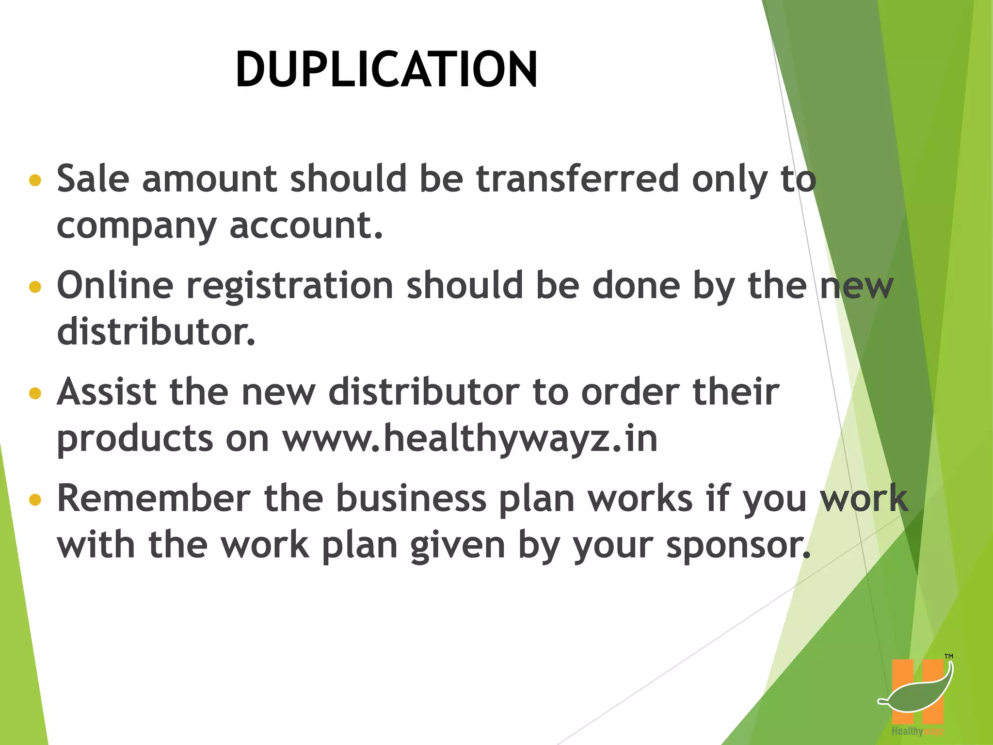 New distributor orientation programme | PPTX