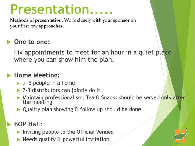 New distributor orientation programme | PPT