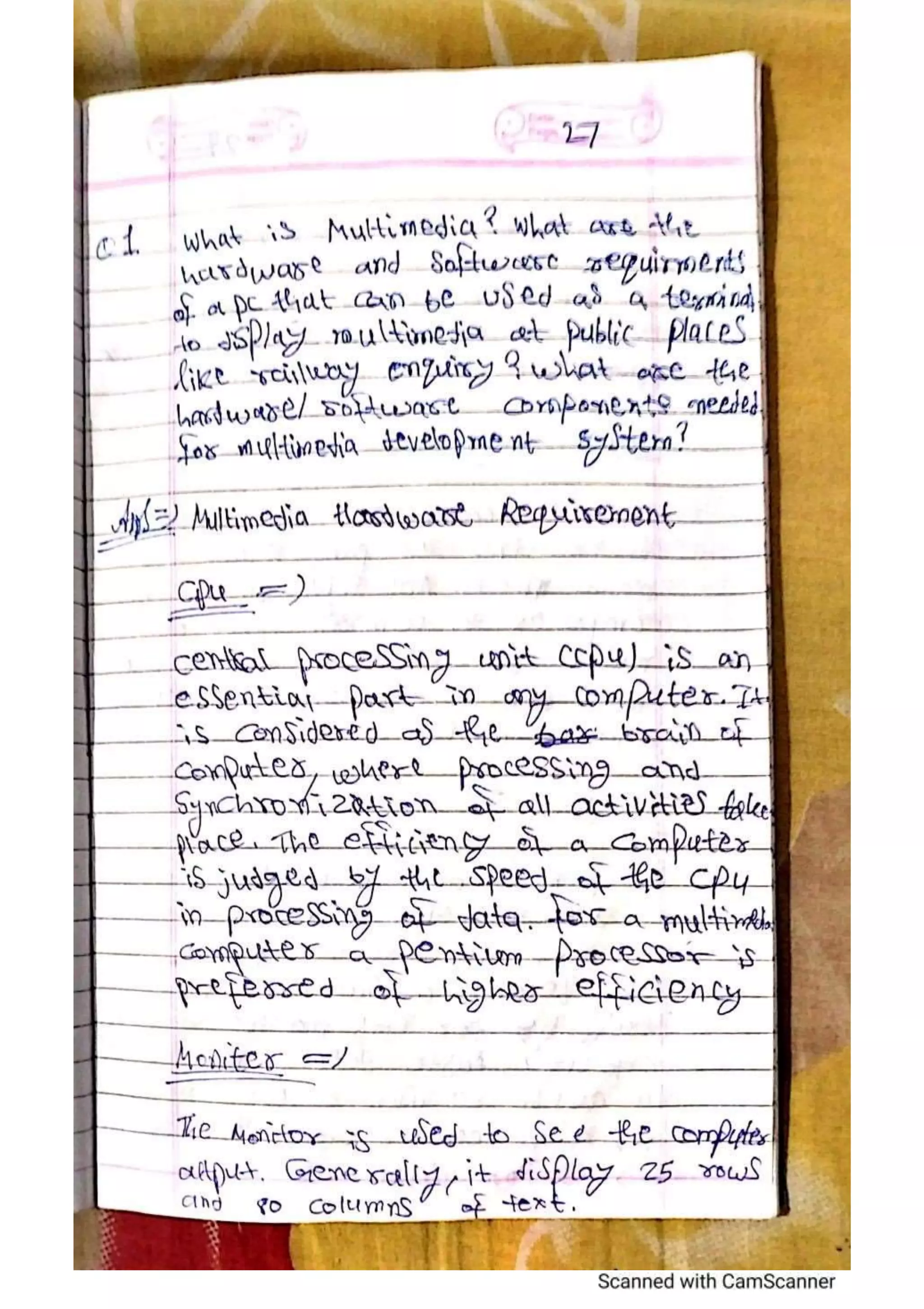 Multimedia short notes | PDF