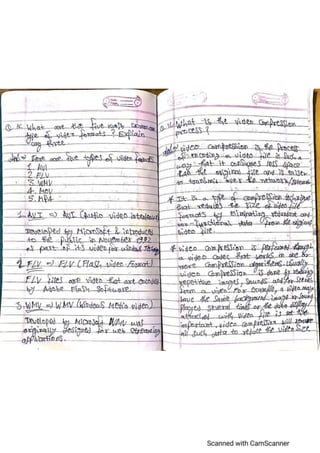 Multimedia short notes | PDF