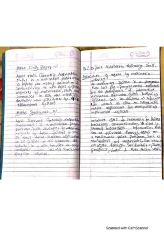 Multimedia short notes | PDF