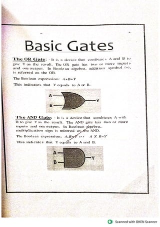 Investigatory project class 12th physics. Logic gates | PDF
