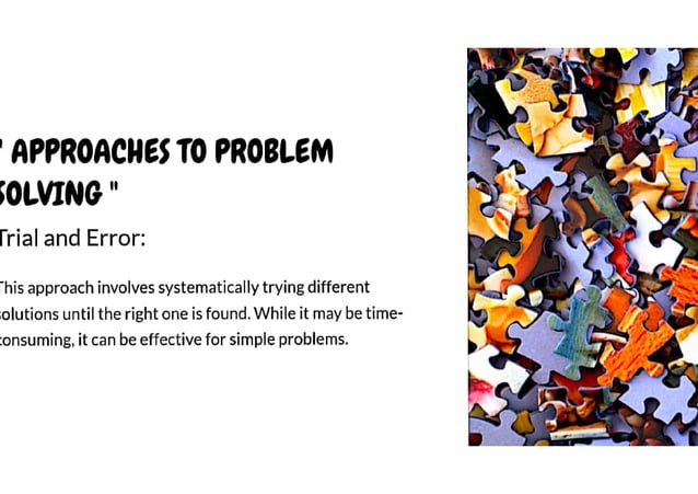 Problem solving introduction and types of it | PPT