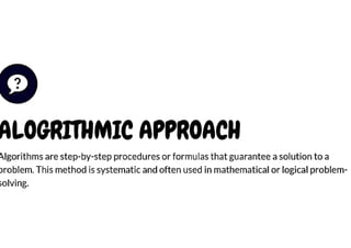 Problem solving introduction and types of it | PPT