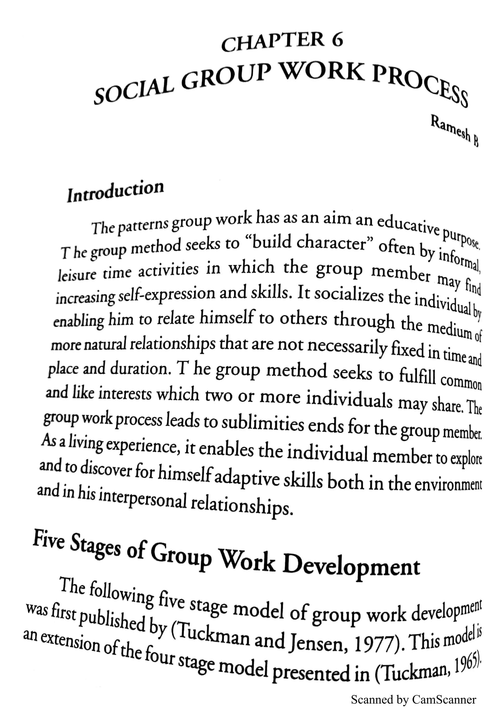 Social Group Work Process | PDF