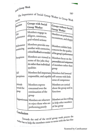 Social Group Work Process | PDF