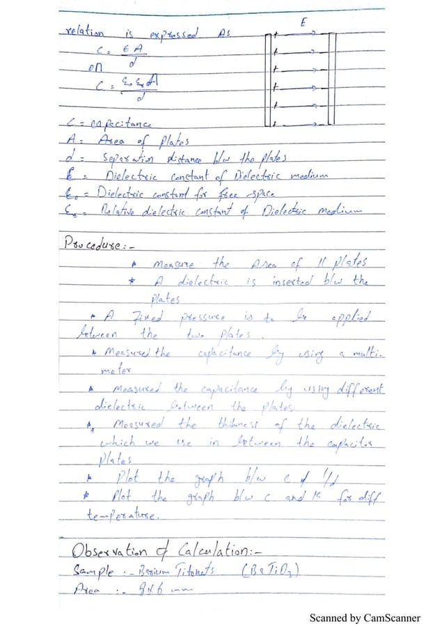 Lab Report Modern Physics Dielectric constant | PDF
