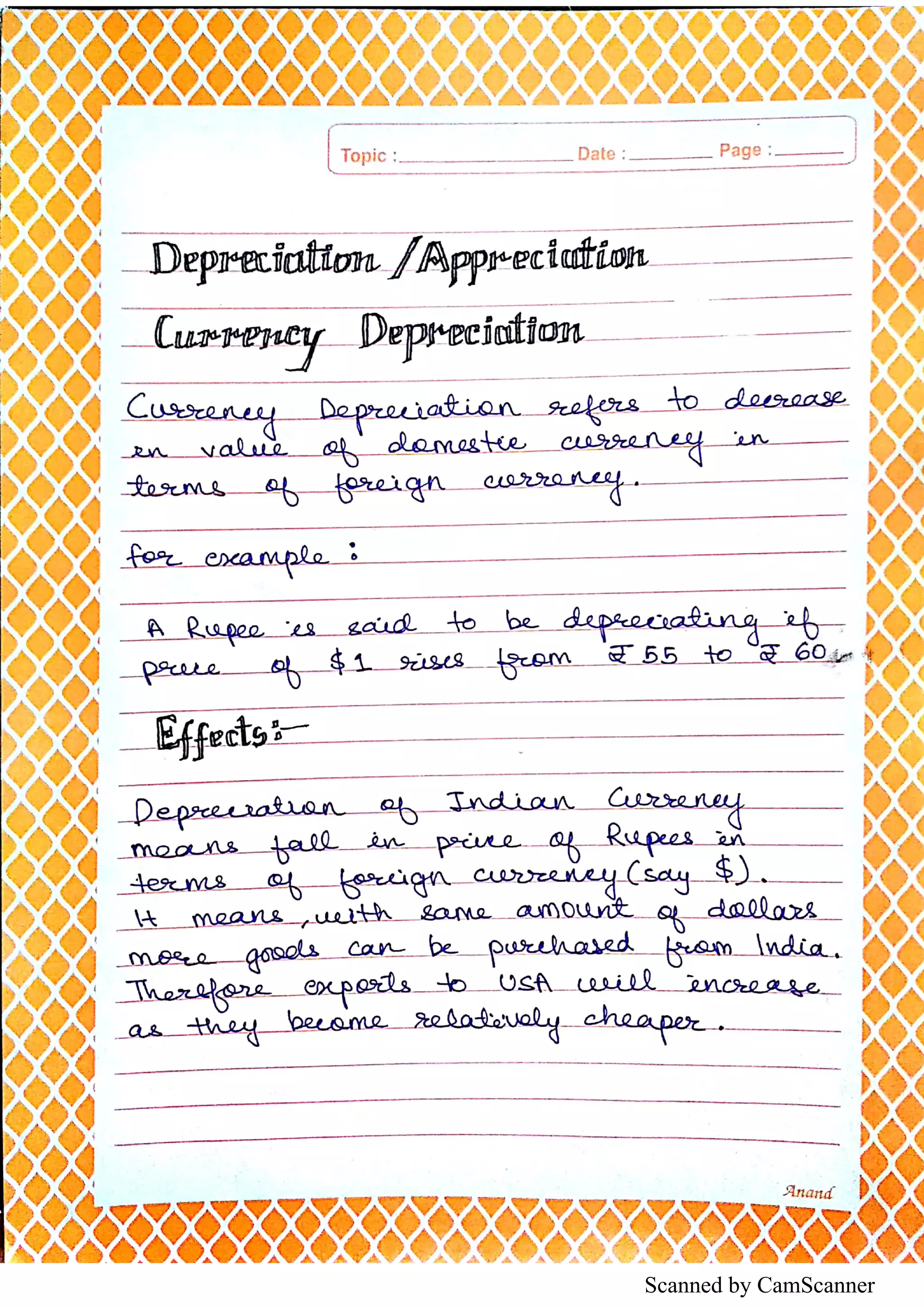 foreign exchange rate project class 12 | PDF