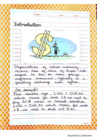 foreign exchange rate project class 12 | PDF
