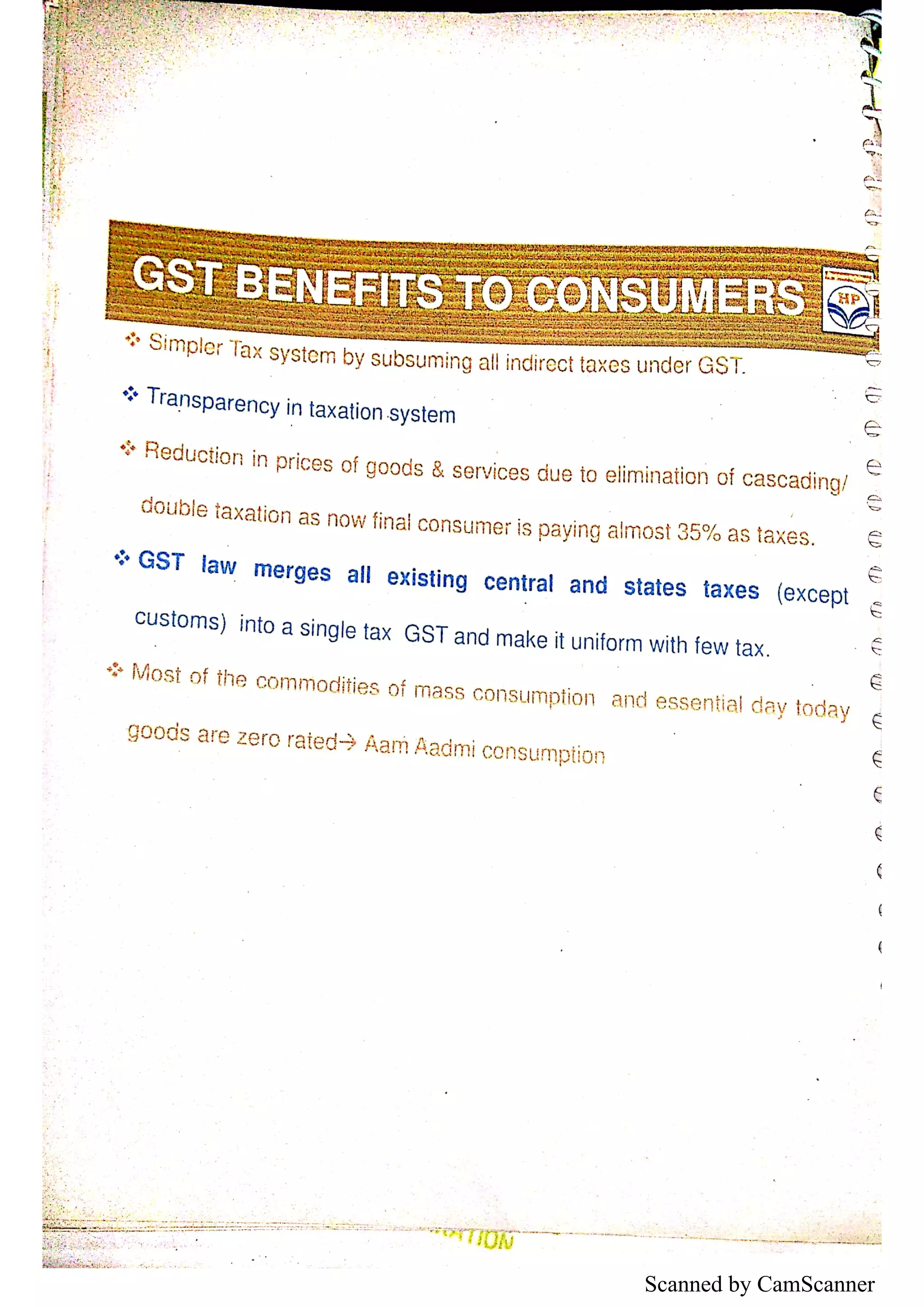 12th Economics Project on Impact Of Gst | PDF