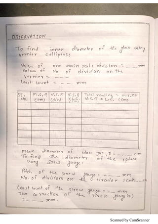 physics practical copy | PDF