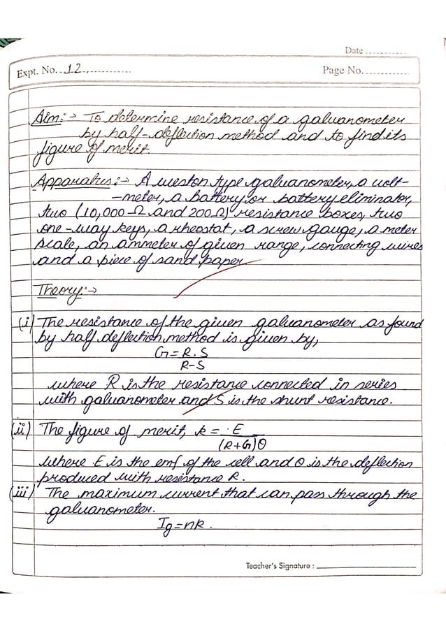 Physics practical file class 12th | PDF