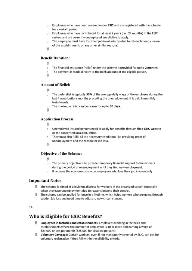 Benefits given by ESIC, Moto : IP is VIP | DOC