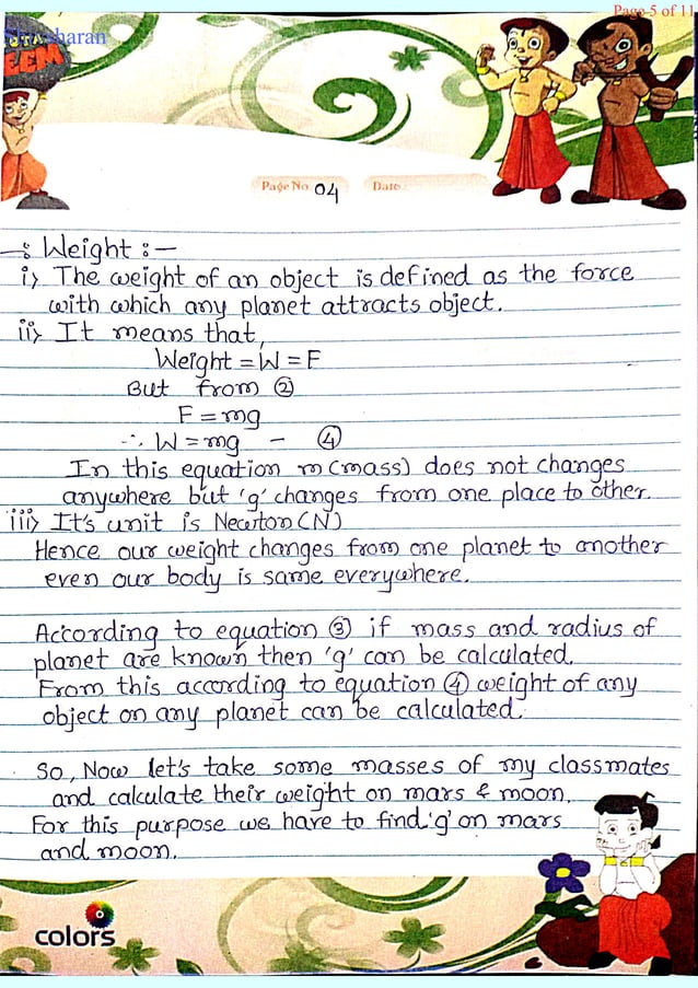 S1 project for class 10th ssc (to take masses of your classmates and to ...